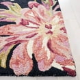 SAFAVIEH Blossom Fisher Floral Runner Rug, Black/Plum, 2'3" x 8 ...