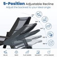 SERWALL Textilene Patio Chaise Lounge Chair, 5-Position Adjustable ...