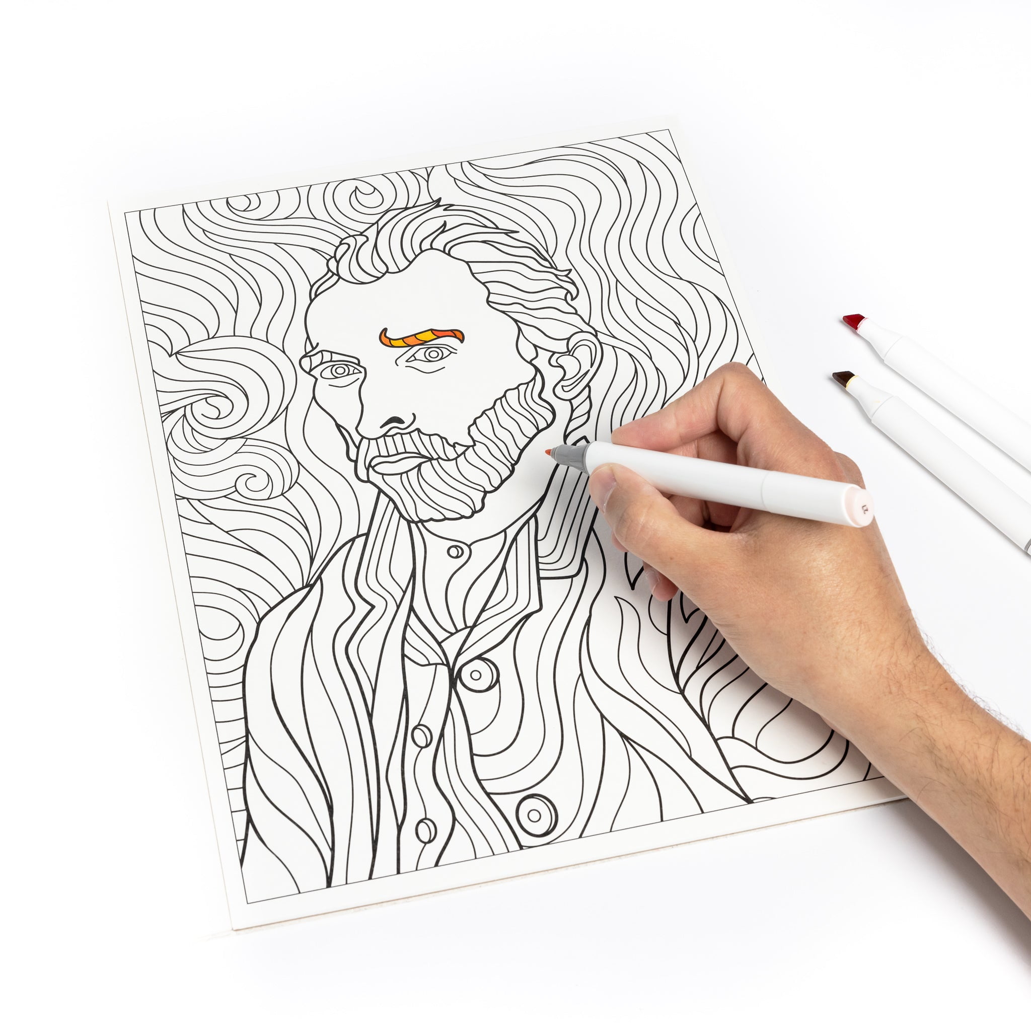 Van Gogh Self Portrait Coloring Page