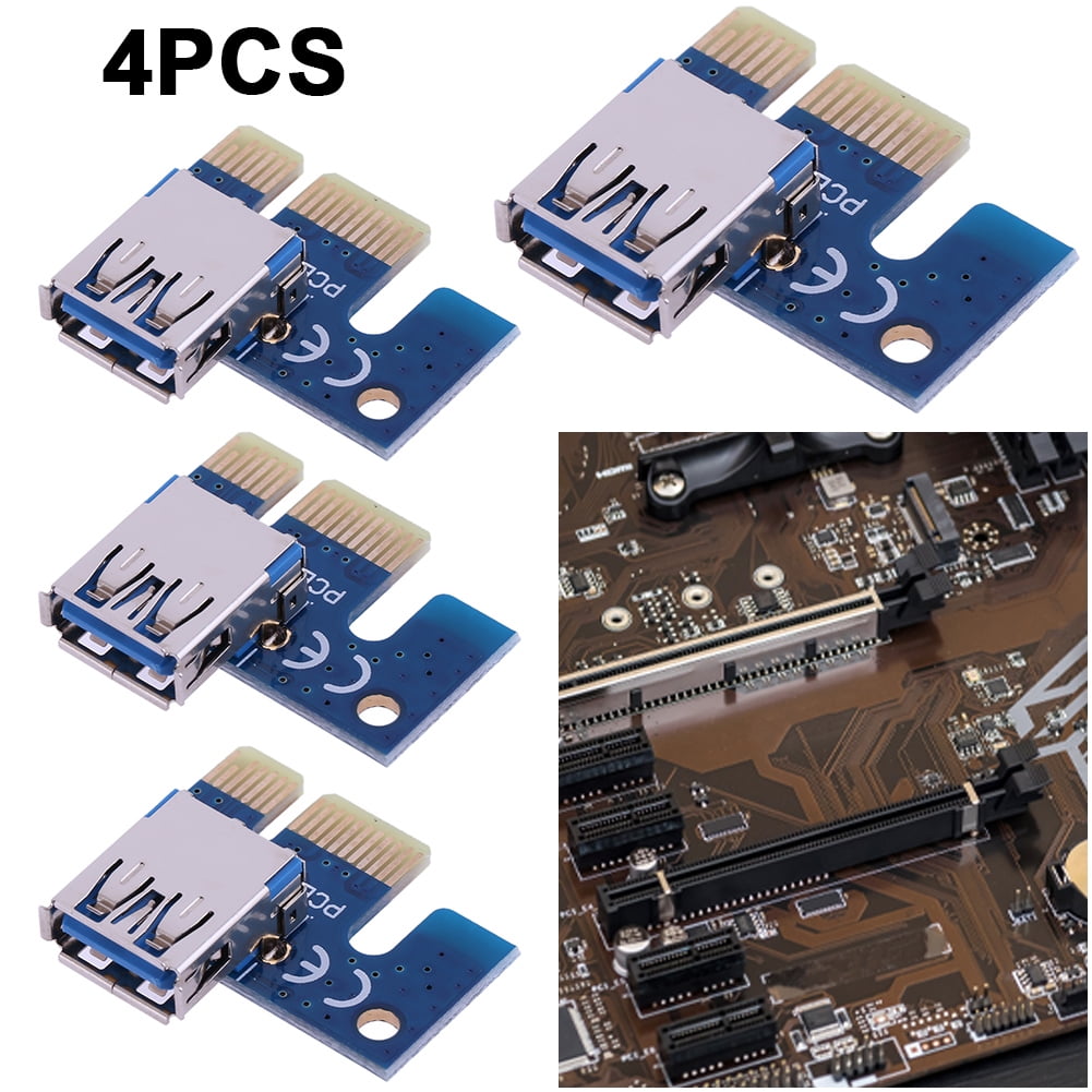 Adaptador PCIe X1 PCI E 1X A USB 3.0 para PCI Express Riser Mining ...