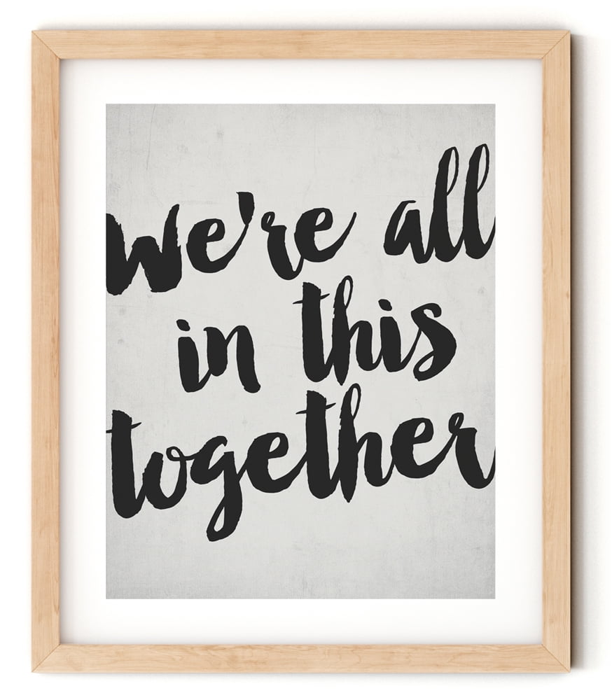 We're All in This Together Canvas Print (11 x 14) Covid-19 ...