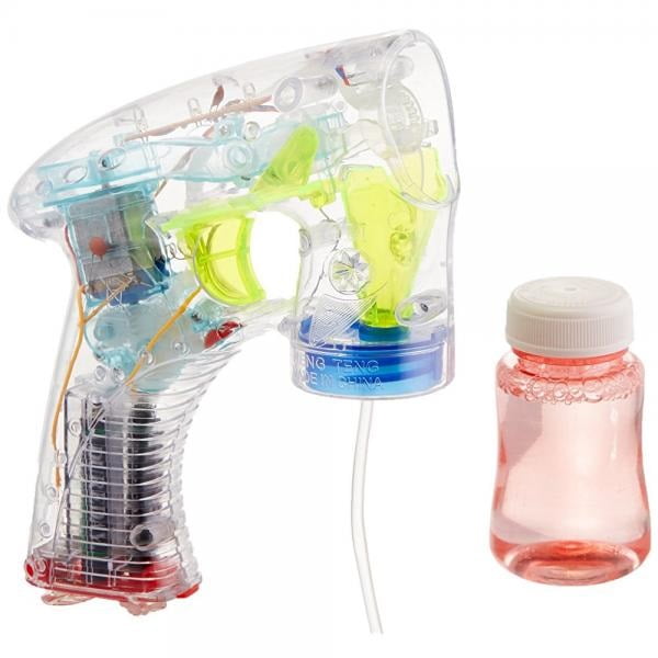 LIGHT-UP LED BUBBLE GUN BLASTER w/ BUBBLES AND BATTERIES - Walmart.com ...