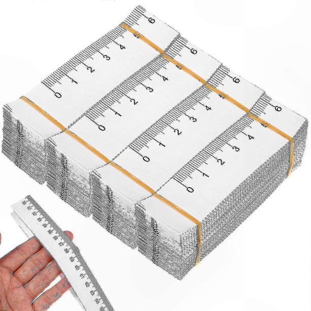 Dual-Scale Measuring Adhesive Tapes, 100-Pack Flexible Paper Tape for ...