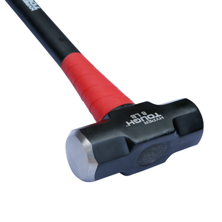 Hyper Tough 8lb Sledge Hammer with Double Injection Hyper Tough 8lb Sledge Hammer with Double Injection
