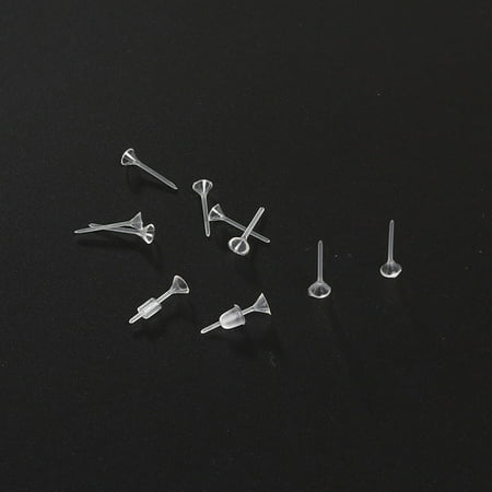 Clear Earrings Retainers Plastic Transparent Sport Retainer Studs ...