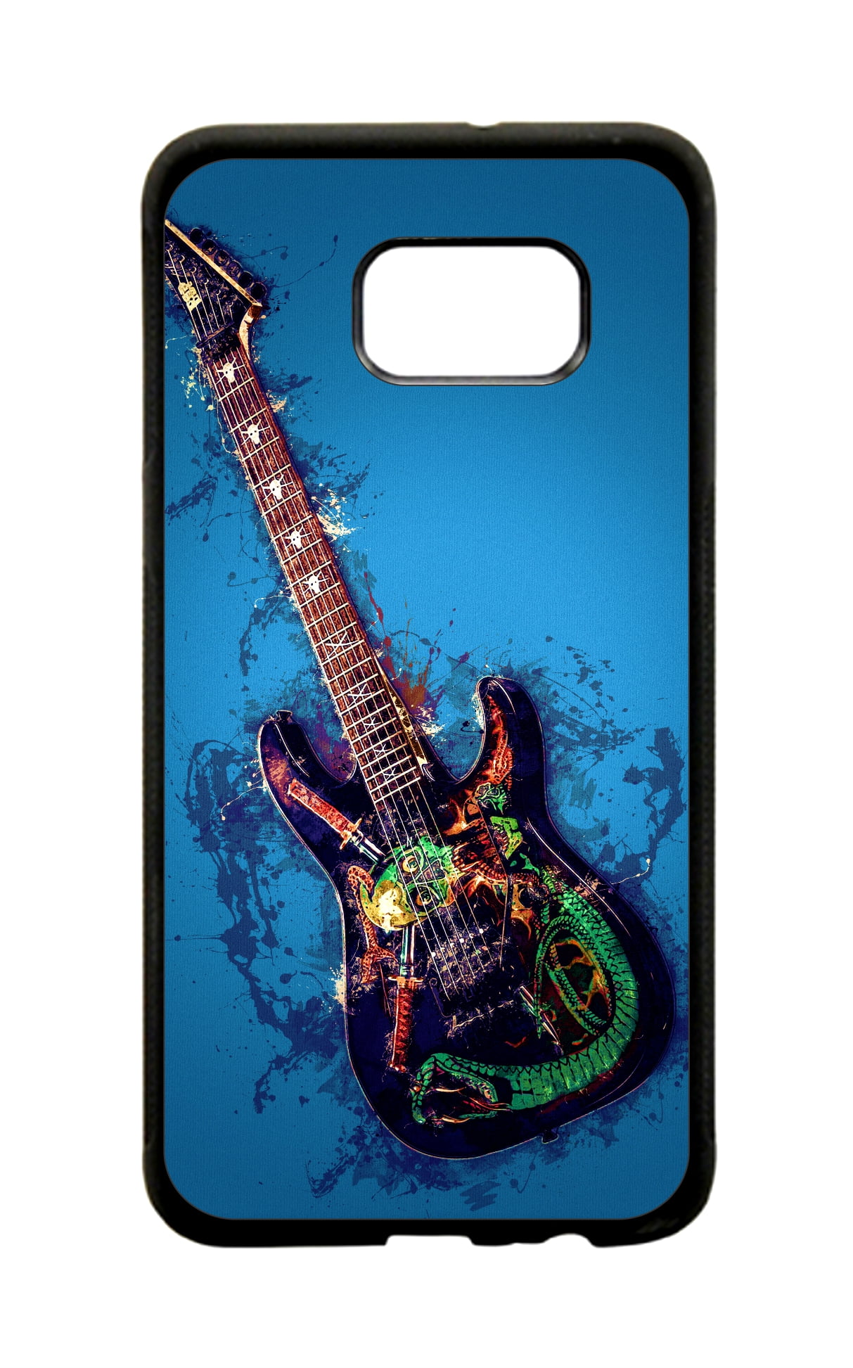 Rockstar Electric Guitar Design Protective Black Plastic Phone Case ...