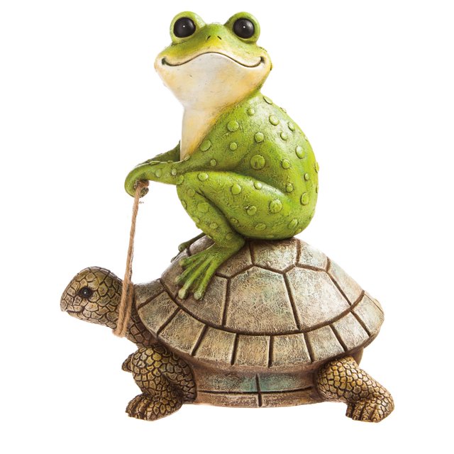 Evergreen Enterprises Riding The Turtle Frog Garden Statue - Walmart.com