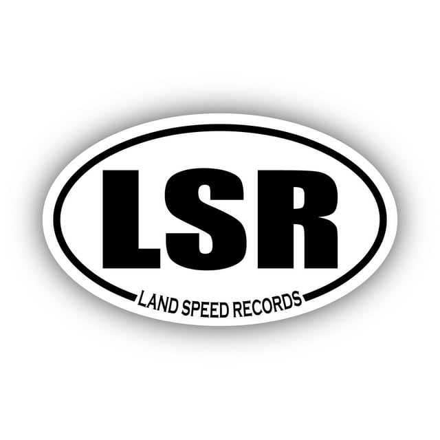 Land Speed Records LSR Oval Bumper Sticker 3M Vinyl Decal 3 in x 5 in ...