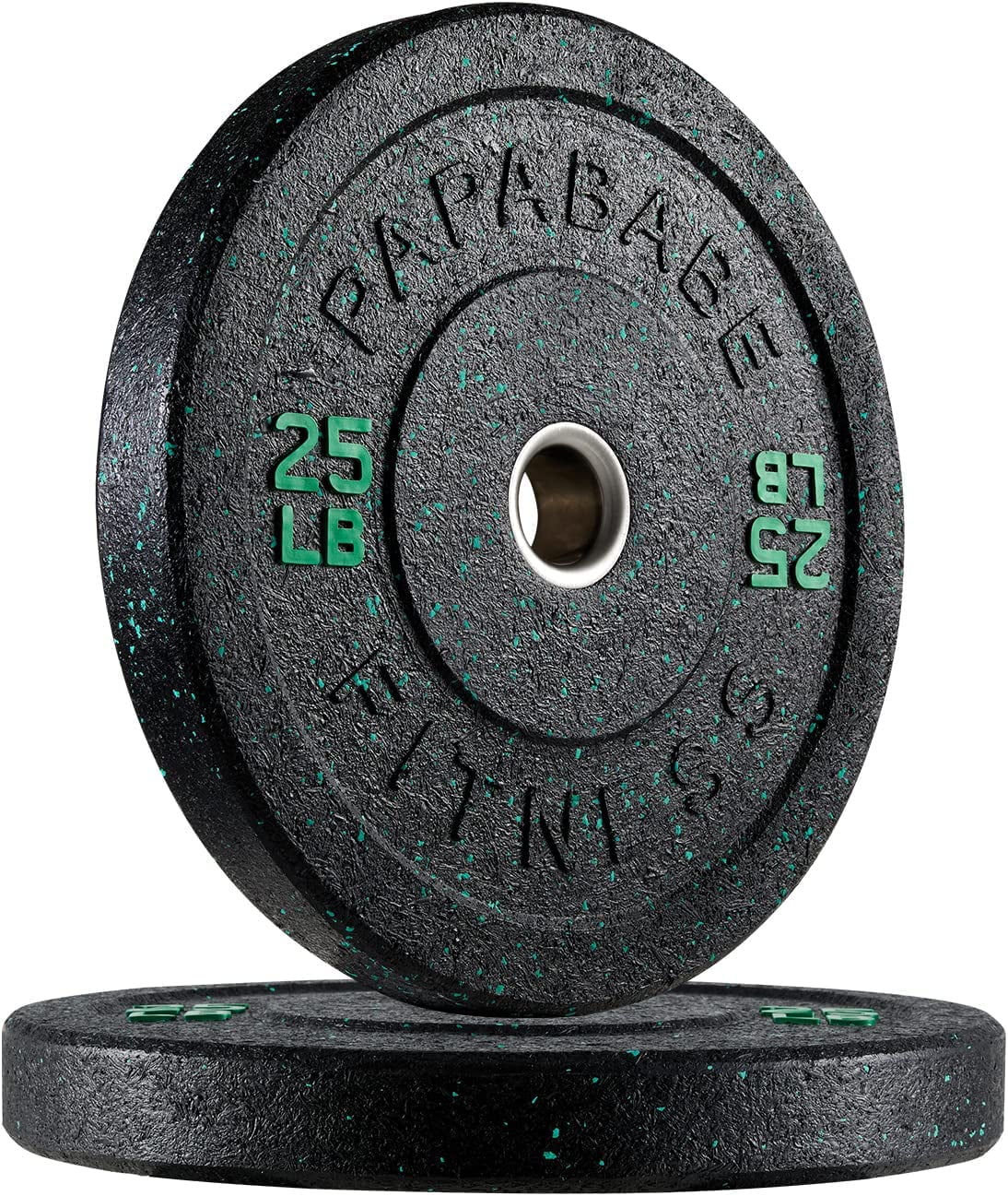 PAPABABE Crumb Rubber Bumper Plates (25lb, Pair) - Walmart.com