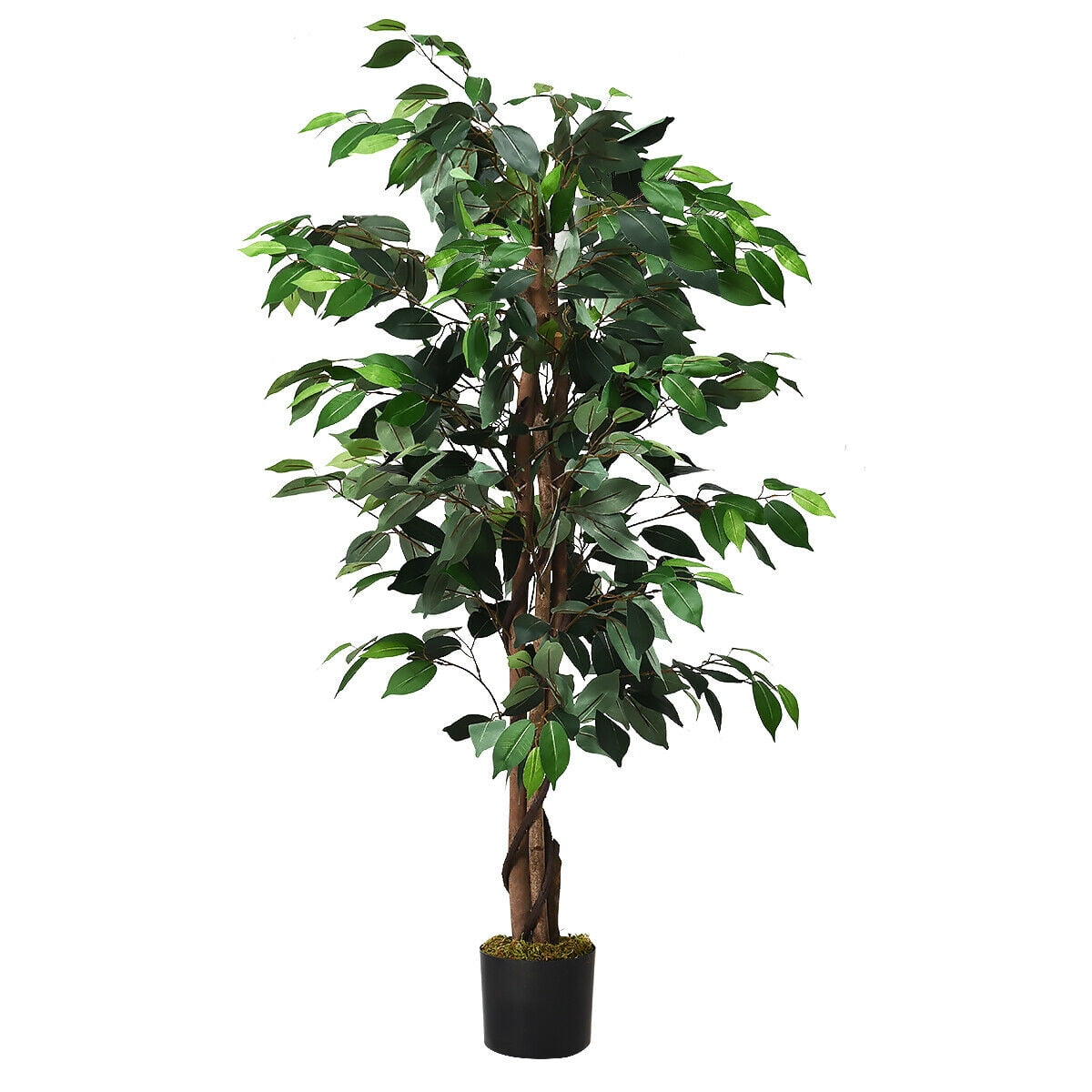 Click here for Gymax 4ft Artificial Ficus Tree Fake Greenery Plan... prices