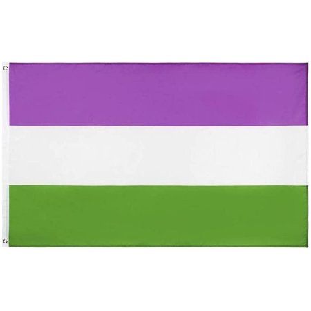 Genderqueer Pride Flag Non-Binary Bisexual Gay Support Banner LGBT Porch Decor 90x150cm ...