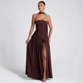 2026 New Fashion Women's Black White Color Block Halter Sash Strapless ...