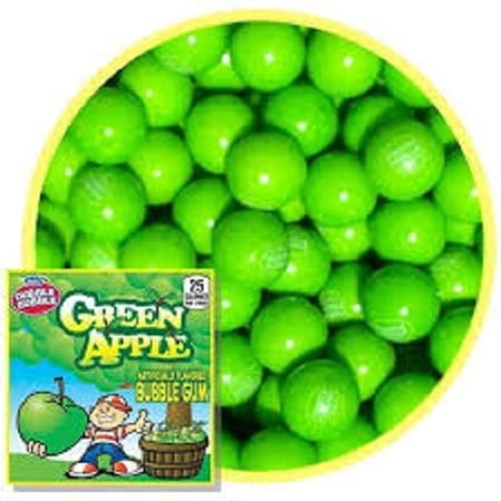 5lbs Dubble Bubble Round Green Apple Gumballs For Home Or Office ...