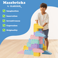 Jumbo Plastic Building Blocks - 48 Pieces Giant Toddler Bricks Kids ...
