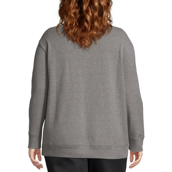 Just My Size - Women's Plus Size French Terry Side-Zip Graphic ...