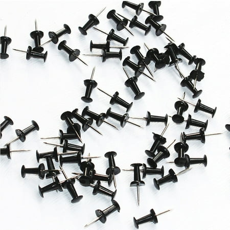 thinsony 100pcs Needle Pin Black Hardware Tool Tacks Map Safety Photo ...