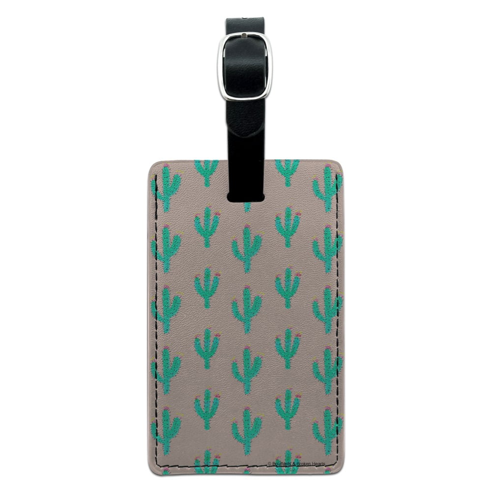 Cuddly Cactus Southwestern Saguaro Pattern Rectangle Leather Luggage ...