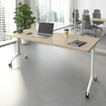 Synergy 72-inch Rectangle Modular Conference Table in Elm - Engineered ...