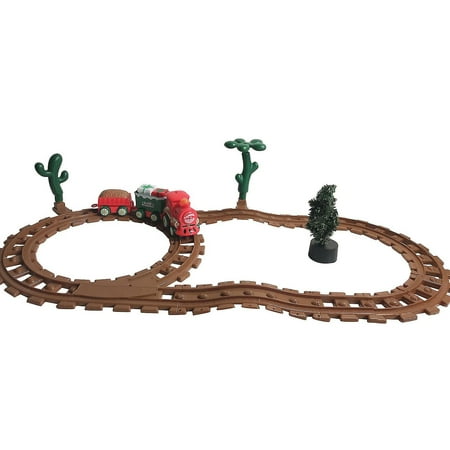 Toy Train Set With Lights And Sounds Christmas Train Set Railway Tracks ...