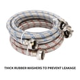 Watflow Stainless Steel Washing Machine Hoses with 90 Degree Elbow ...
