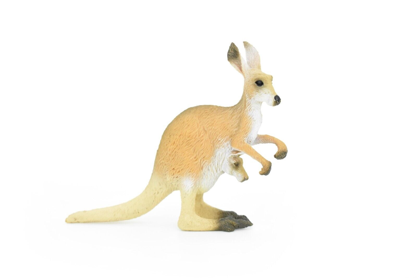 Kangaroo, Mother with Baby, Marsupial, Realistic Rubber Figure, Model ...