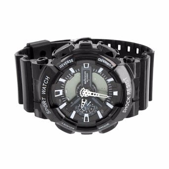 Shock Resistant Watches All Black Mens Sports Design Light Silicone ...