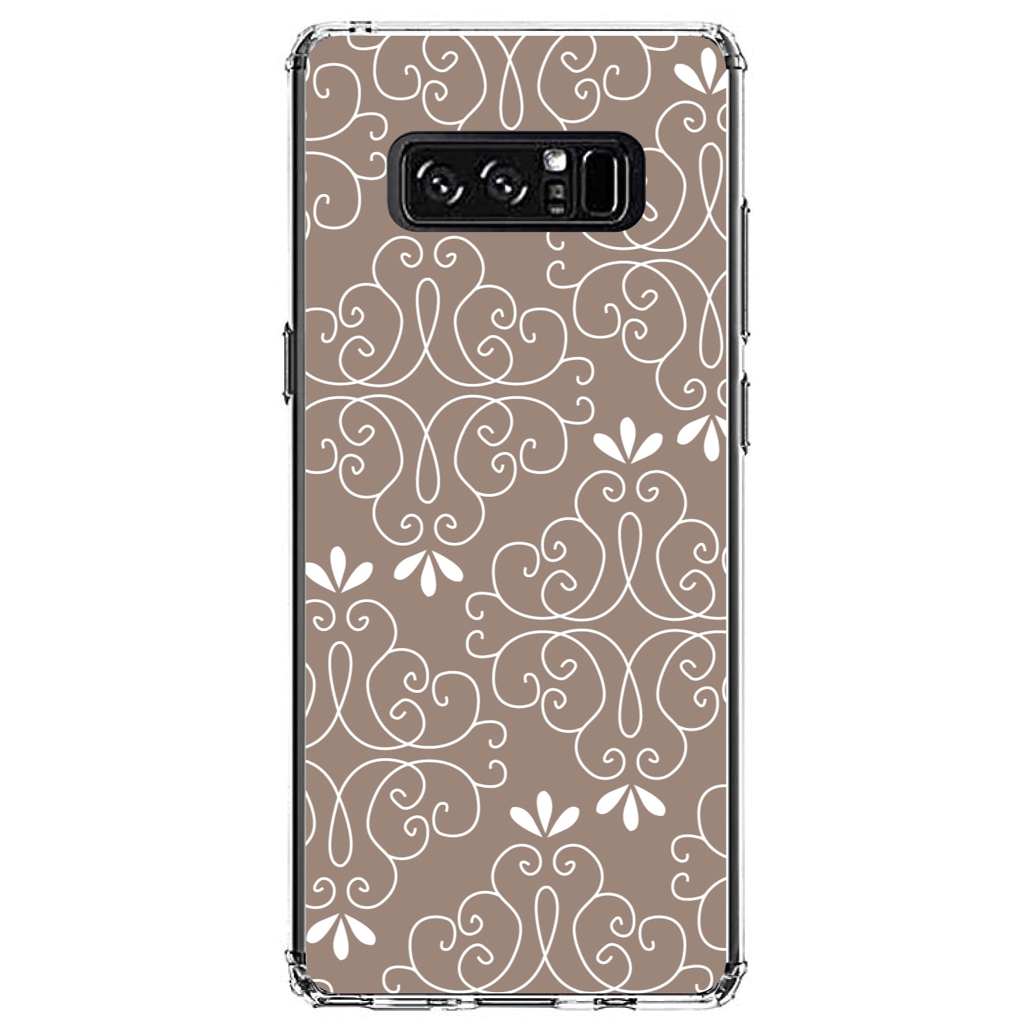 DistinctInk Clear Shockproof Hybrid Case for Samsung Galaxy Note 8 ...