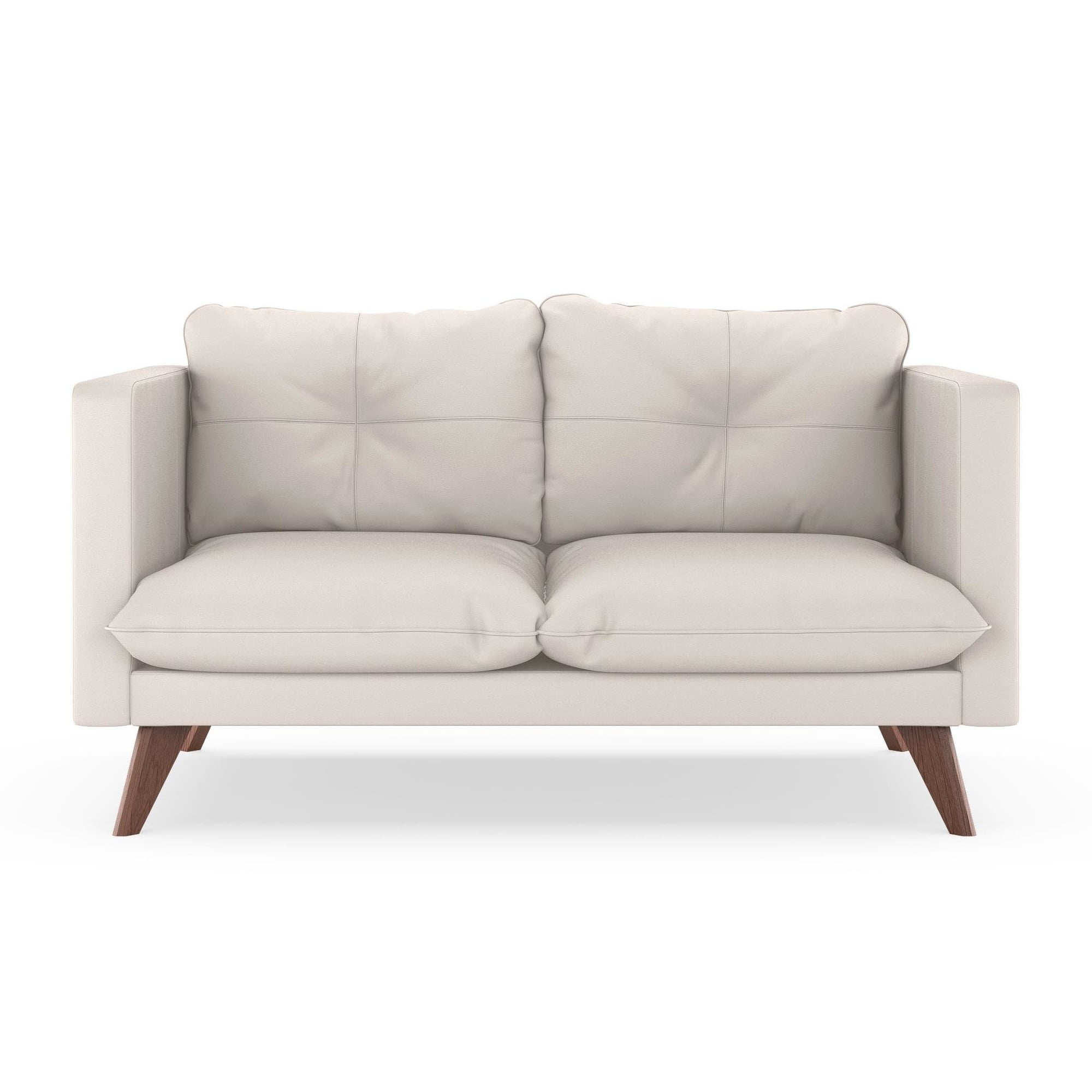 Kaleb Sofette Vegan Leather - Ivory - Walmart.com