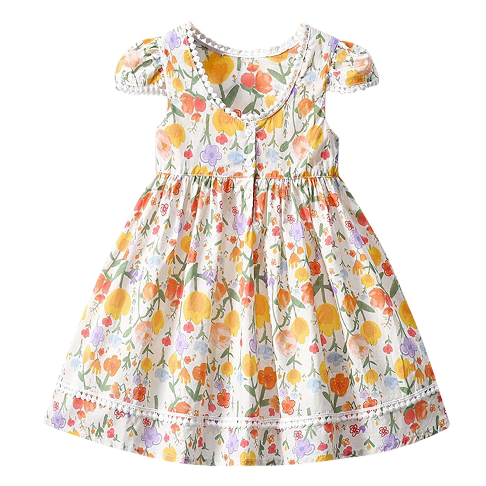 Click here for Hengsof Girls Floral Sleeveless Princess Dress  Su... prices