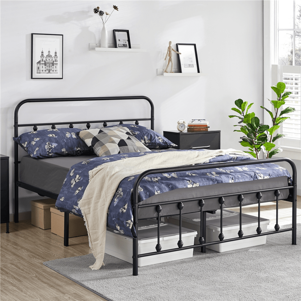 Click here for Yaheetech Classic Iron Metal Platform Bed With Hig... prices