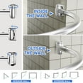ALEAVIC Rust-Proof Adjustable Curved Shower Rod Set, Stainless Steel ...