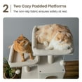 MWPO, 69-in Wood Cat Tree, with Condo Hammock Scratching Posts, Beige ...