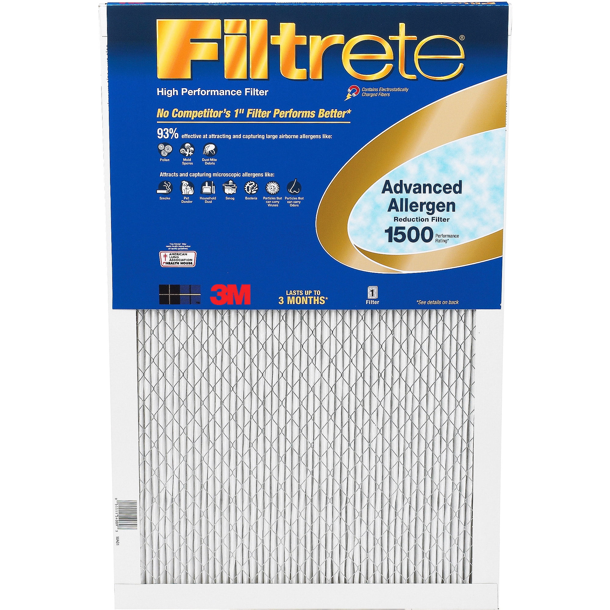 Filtrete 1500 Advanced Allergen Reduction Filter - Walmart.com