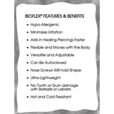 BODY JEWELRY Bioflex 3 pc Barbells with 12 Beads Set - Walmart.com