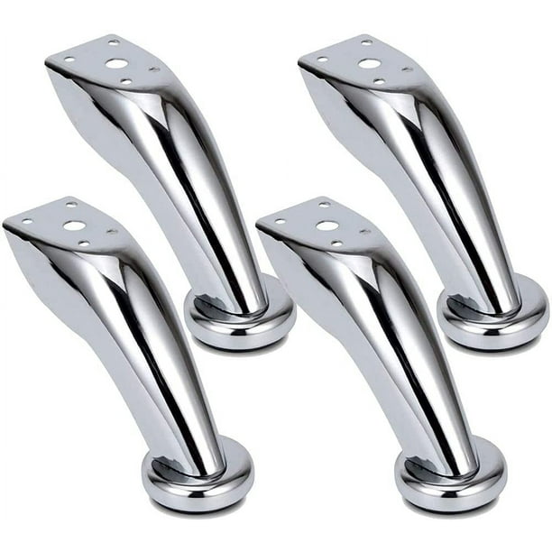 JOYWEI Thick Stainless Steel Sofa Legs, 4 Pieces Furniture Legs, Chrome ...