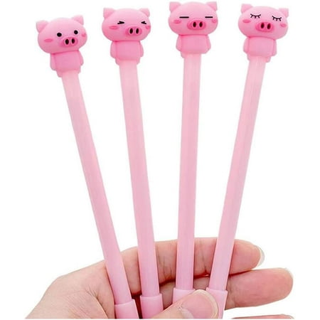 Set of 8 Gel Ink Pen Cute Cartoon Pigs Rollerball Pens Office School ...