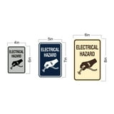 Portrait Round Electrical Hazard Sign (Black /Gold) - Small - Walmart.com