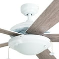 Prominence Home Bolivar 52" White Ceiling Fan with 5 Blades, Integrated ...