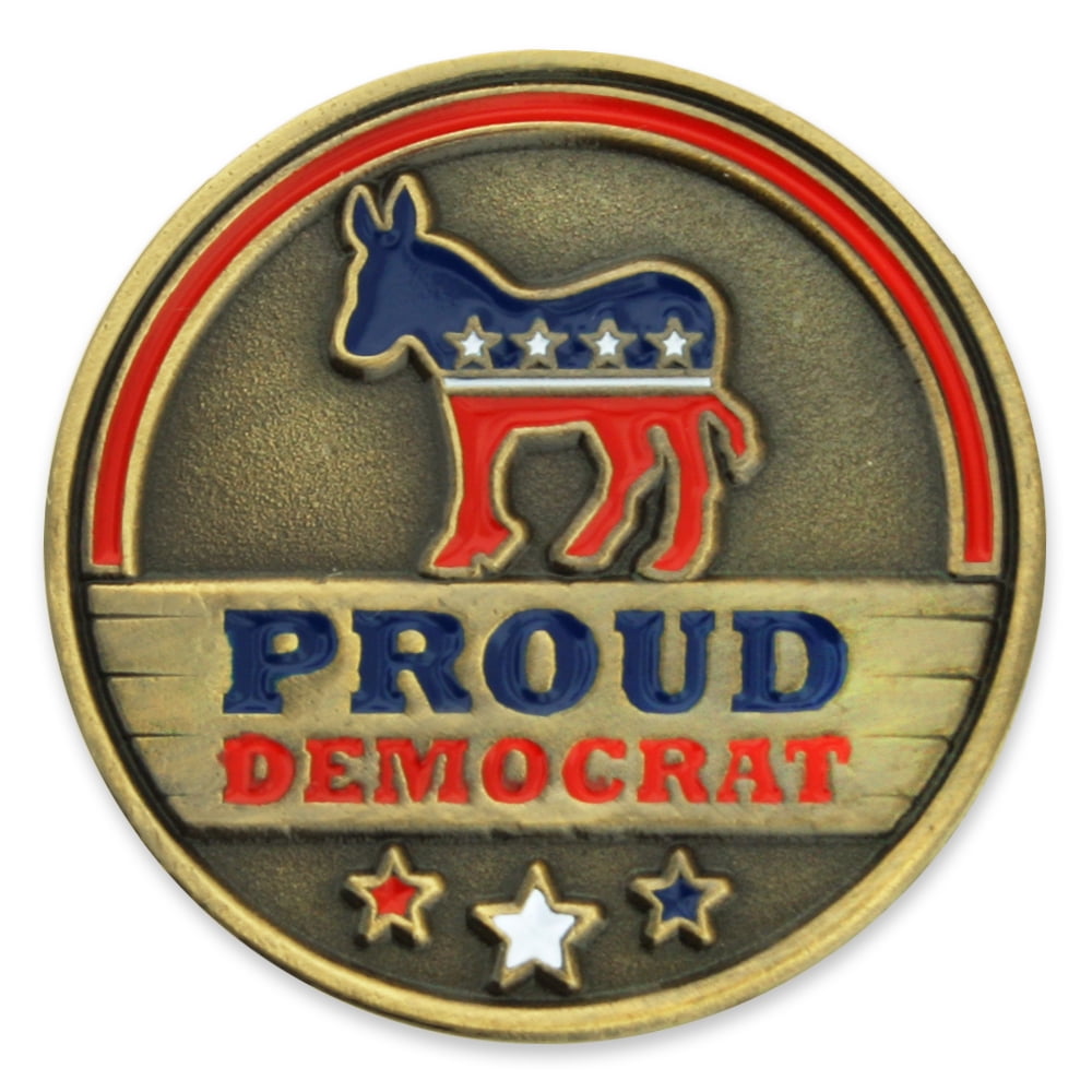 Proud Democrat Political Party Donkey Enamel Lapel Pin - Walmart.com ...