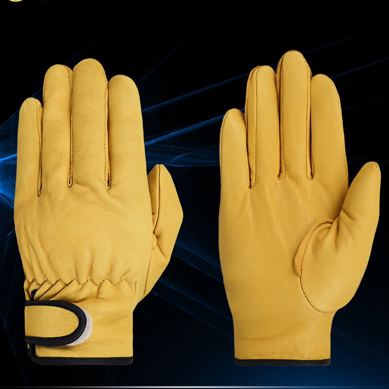 Leather Working Gloves Labor Wear Garden Daily Work Protective Tool ...
