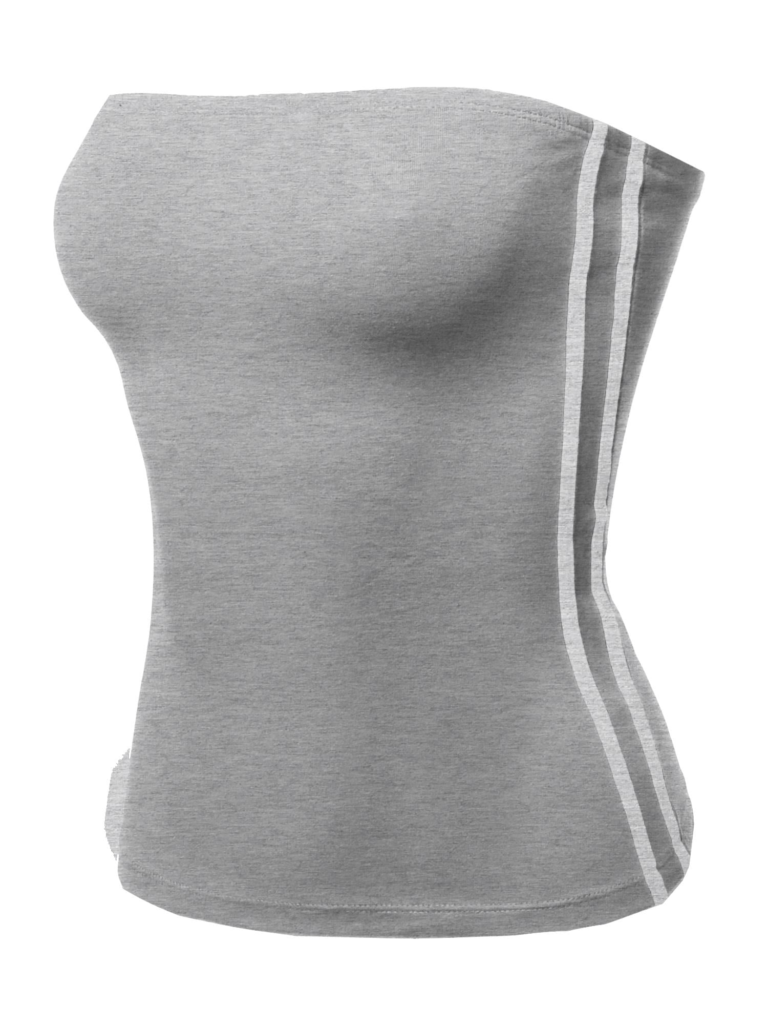 FashionOutfit Women's Casual Two-Stripes Side Detail Solid Tube Tank ...