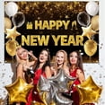 Happy New Year Banner 2026, 71x45" Fabric Backdrop Parties, Home Decor ...