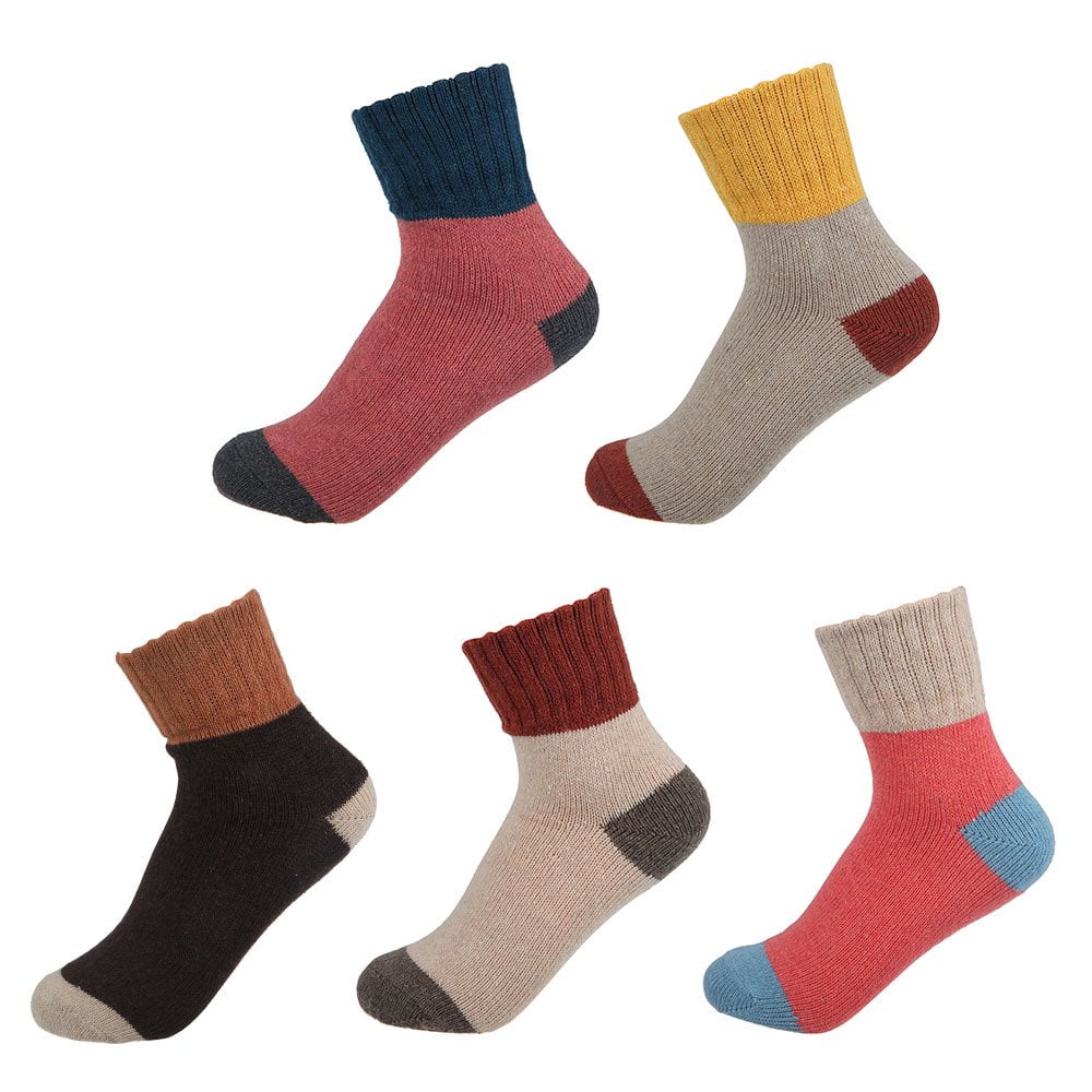 Click here for Generic 5 Pairs Thick Rich Wool Hike Chunky Sock T... prices