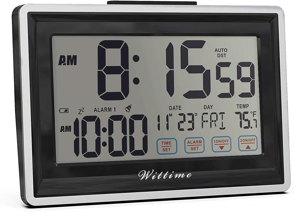 Finydr 5100 Digital Clock for Bedroom, Electric Alarm Clock with Large ...