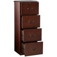 4 Drawer Vertical Wood Lockable Filing Cabinet, Cherry - Walmart.com