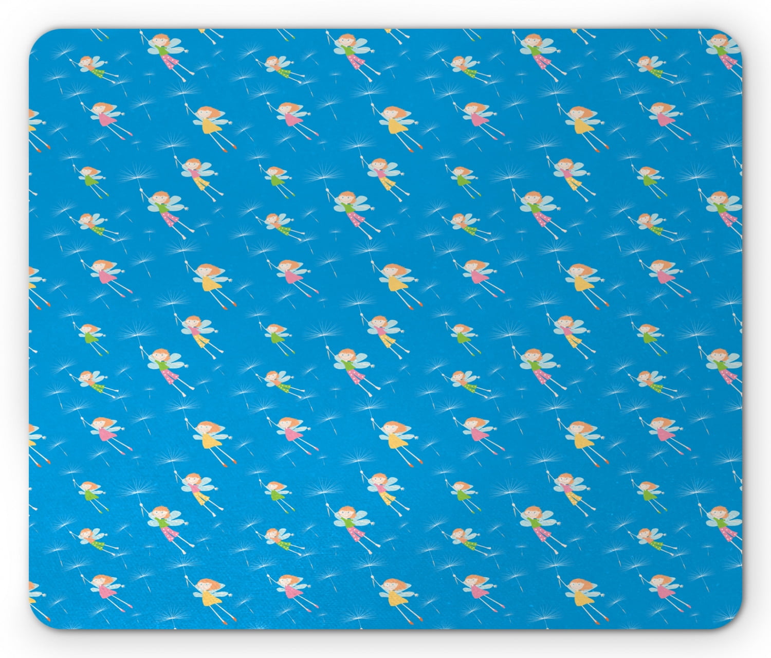 Children Mouse Pad, Fairies in the Sky Flying Fantasy Girls Cheerful ...