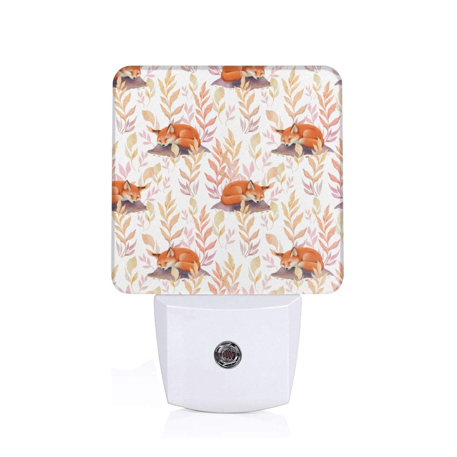Balery Cute Sleepy Fox Luz Nocturna LED con Sensor Automático, Enchufe ...