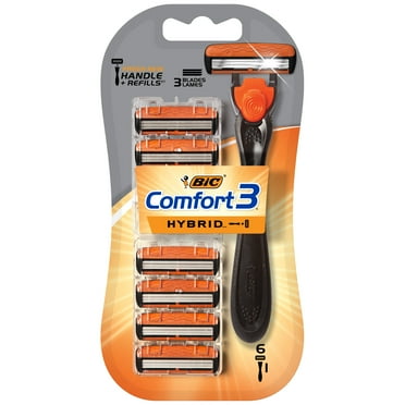 BIC Flex 5 Hybrid Men's 5-Blade Disposable Razor, 1 Handle and 6 ...