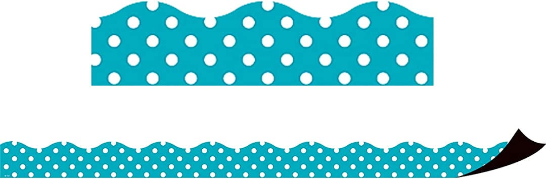 Teacher Created Resources Teal Polka Dots Magnetic Border (77257 ...