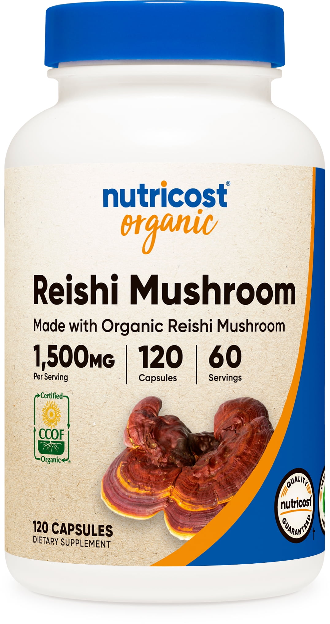 Nutricost Reishi Mushroom Supplement Capsules 1500mg, 60 Servings ...